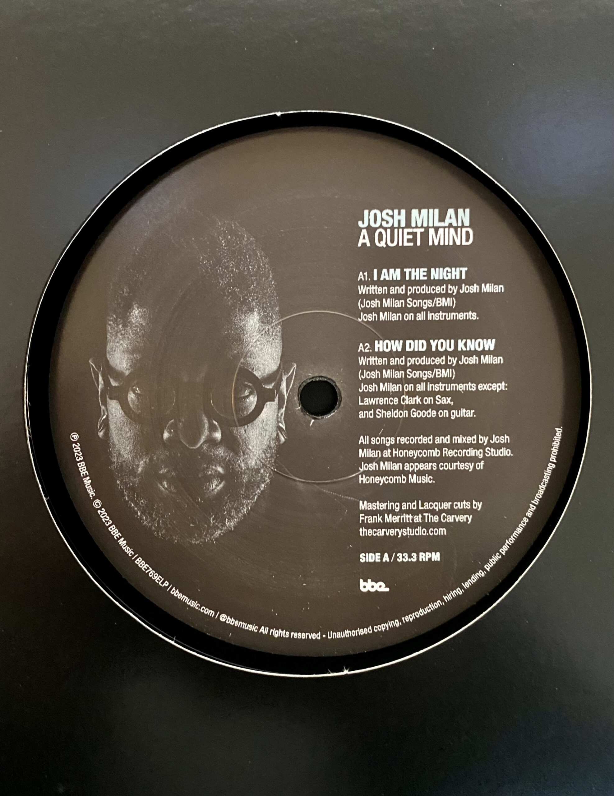 Josh Milan - A Quiet Mind - BBE Music - Barely Breaking Even